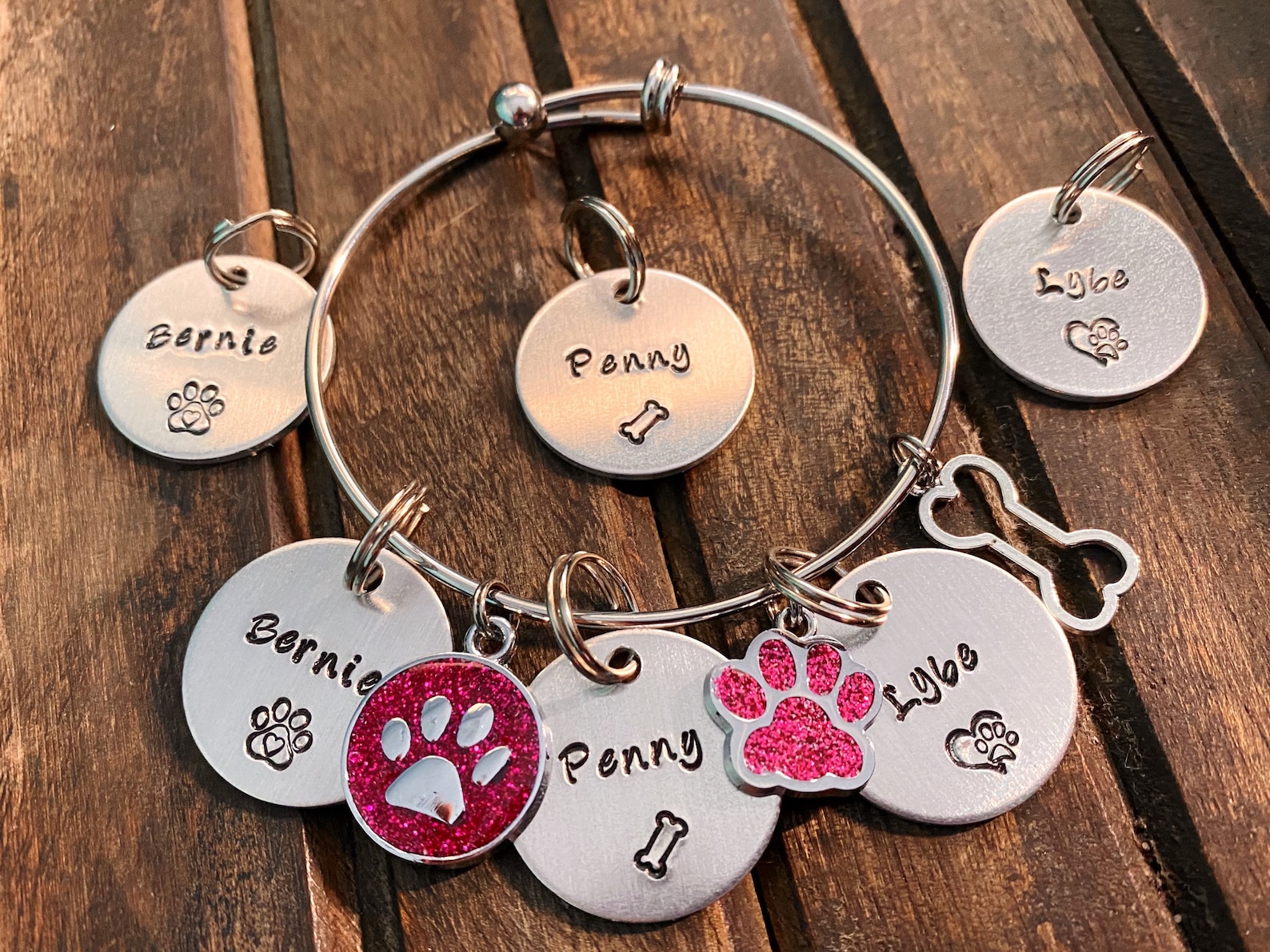 BRACELET & TAG COMBO Personalized Pet Name Bracelet With Name | Etsy