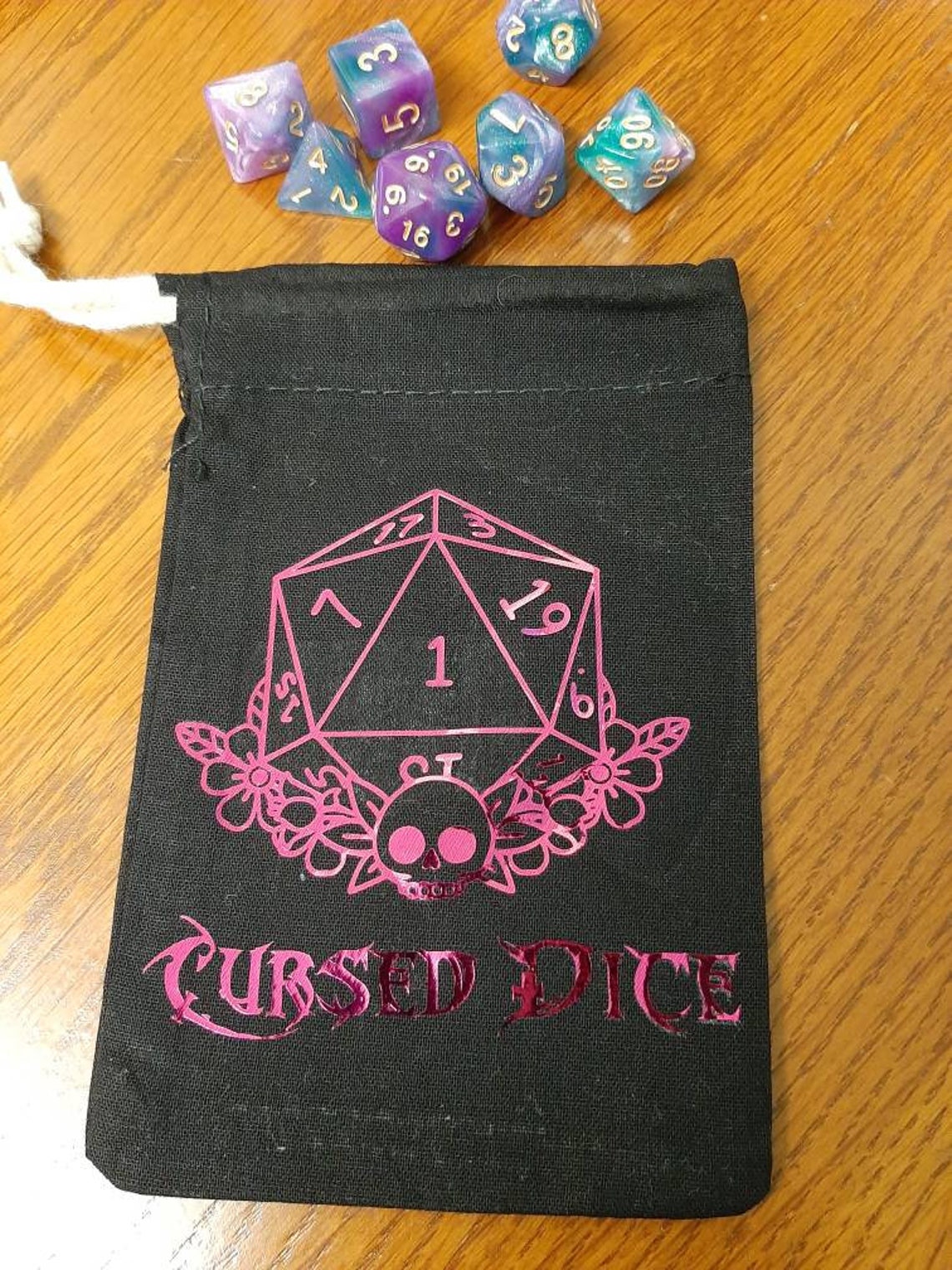 Cursed Dice Bag Dungeons and Dragons Dice Bag Dnd Gift - Etsy
