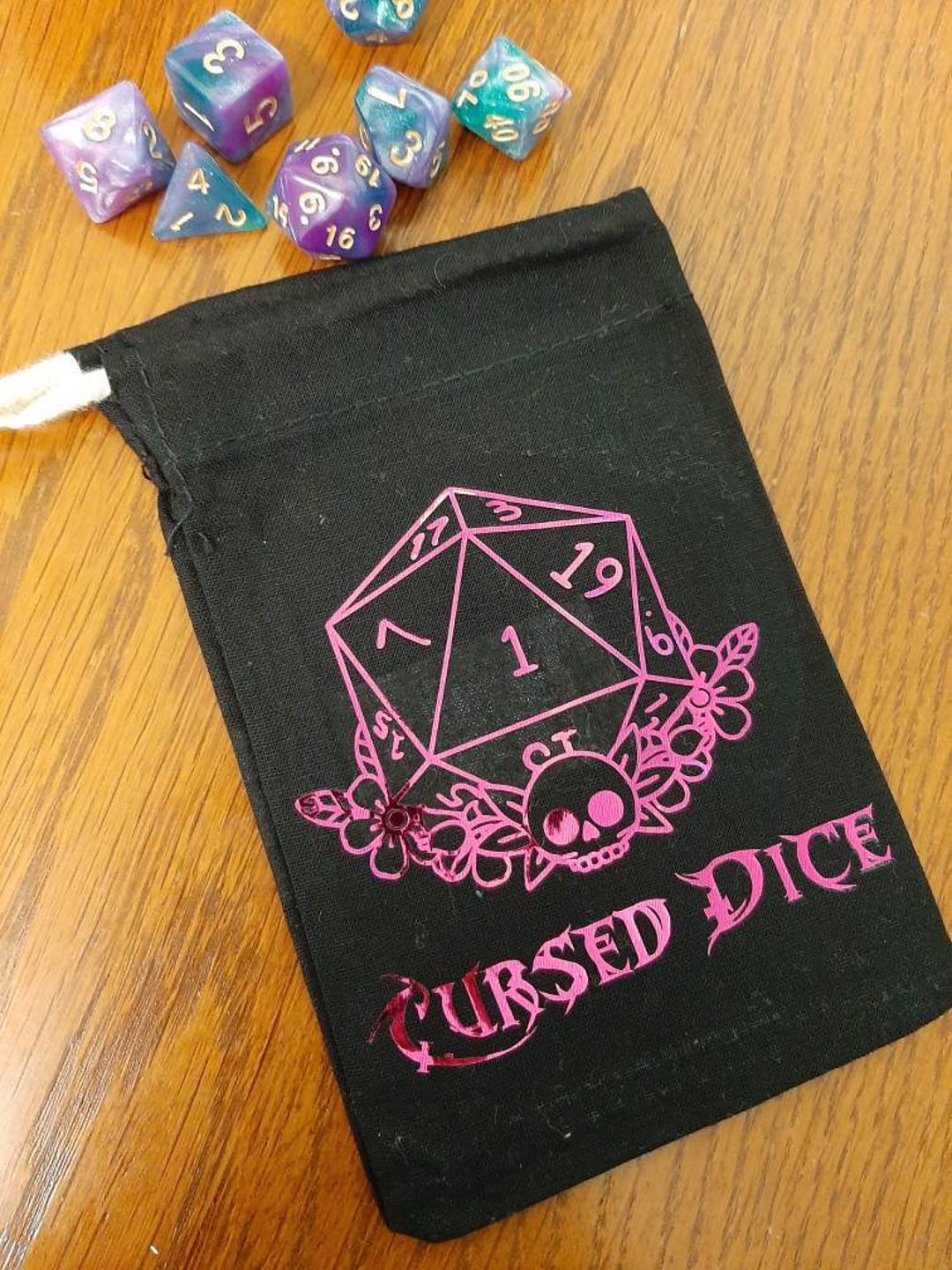 Cursed Dice Bag Dungeons and Dragons Dice Bag Dnd Gift - Etsy