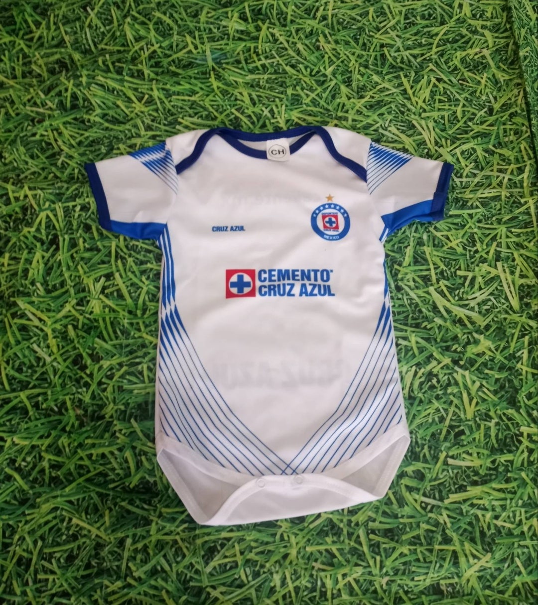 Club Cruz Azul Baby White Onesie Jump Suit - Etsy