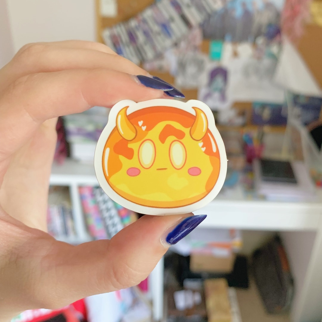 Genshin Impact Pyro Slime Vinyl Sticker - Etsy UK