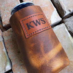 MADE IN TEXAS!- Handmade Leather Drink Cooler - Etsy