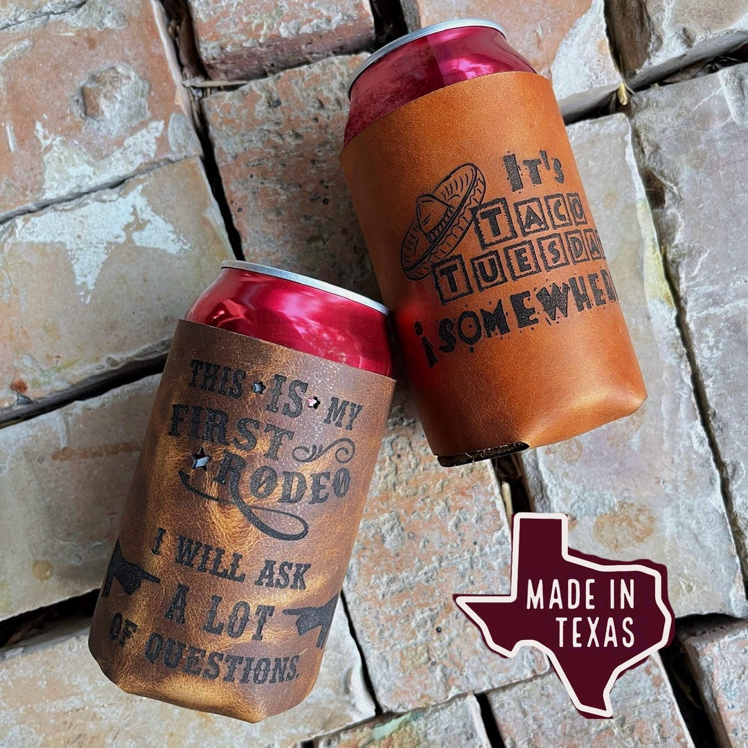 NEW and IMPROVED Handmade Leather Drink Cooler Type II (and Still Made ...