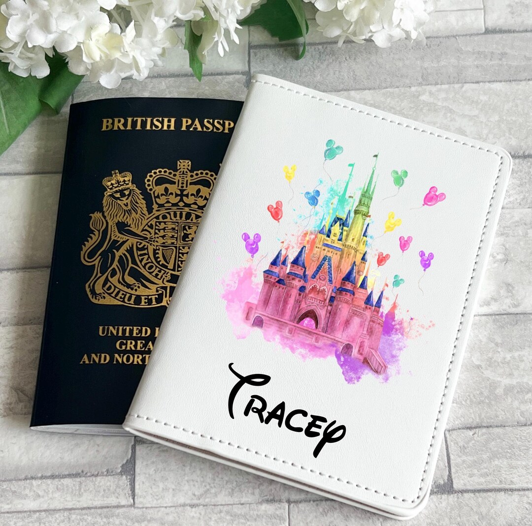 Personalised Disney Castle Balloons Passport Cover, Disney Holidays ...