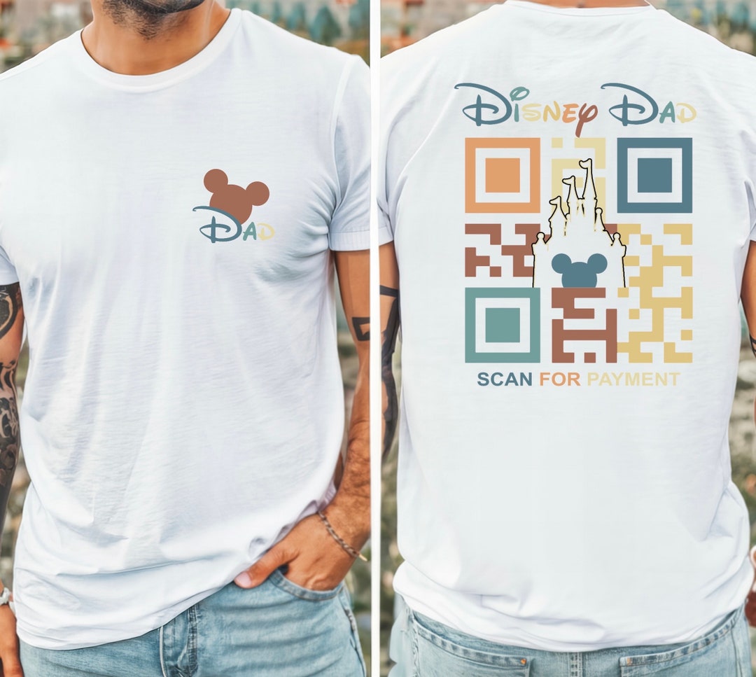 Disney Dad Qr Code Disney Men’s T-shirt, Disney T-shirt, Disney Fashion ...