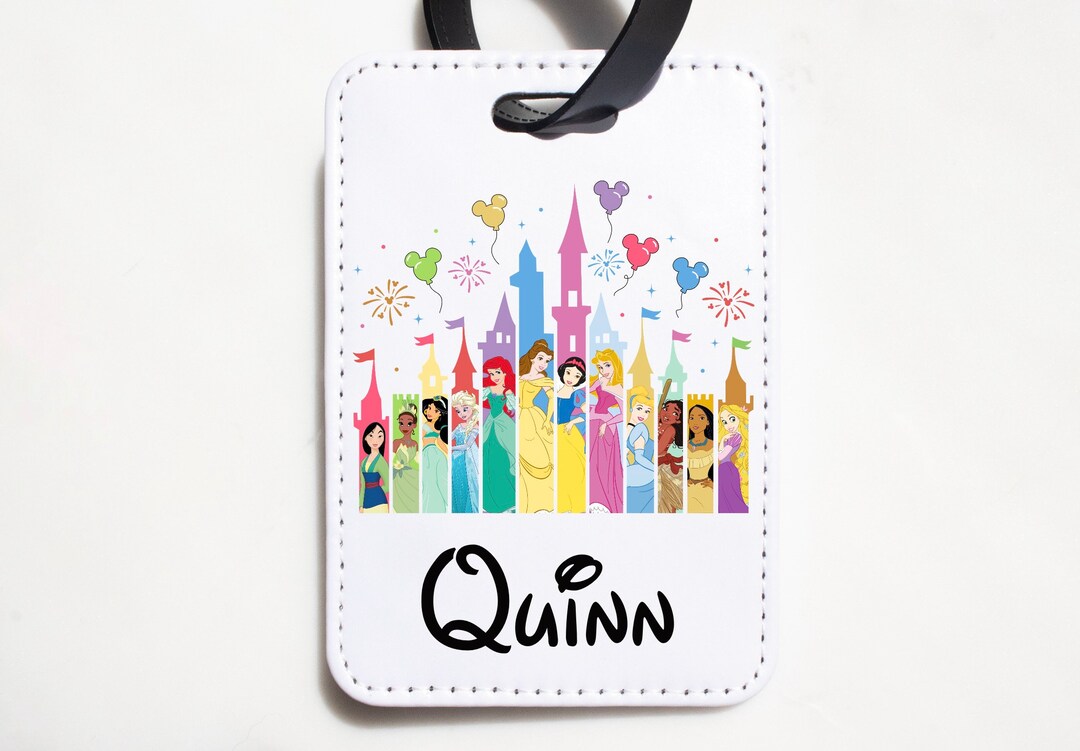 Personalised Princess Castle Luggage Tag, Disney Holidays, Disney ...