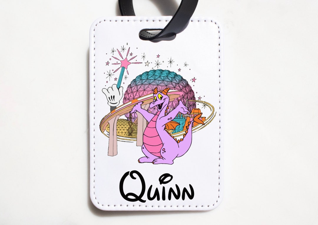 Personalised Figment Epcot Ball Luggage Tag, Disney Holidays, Disney ...