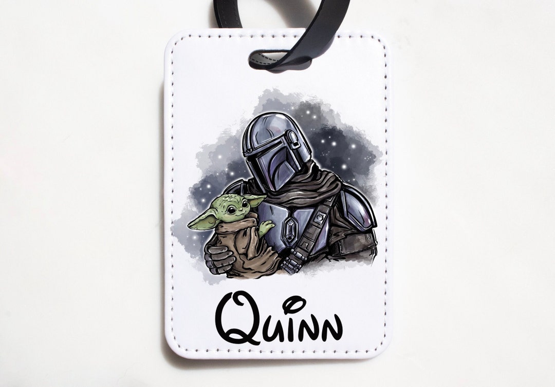 Personalised Mandalorian & Baby Yoda Luggage Tag, Disney Holidays ...