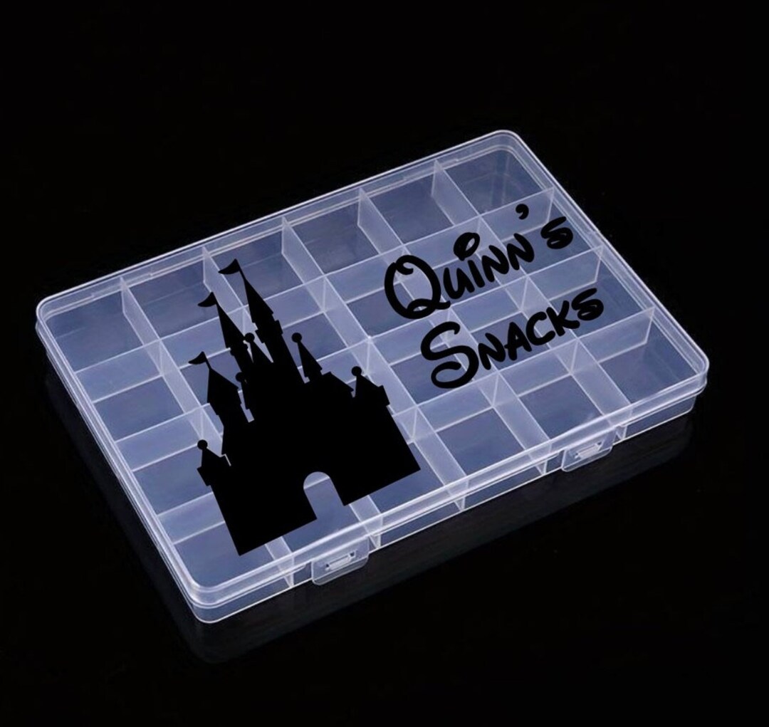 Personalised Disney Castle Disney Snack Box, Disney Travel Snack Box ...