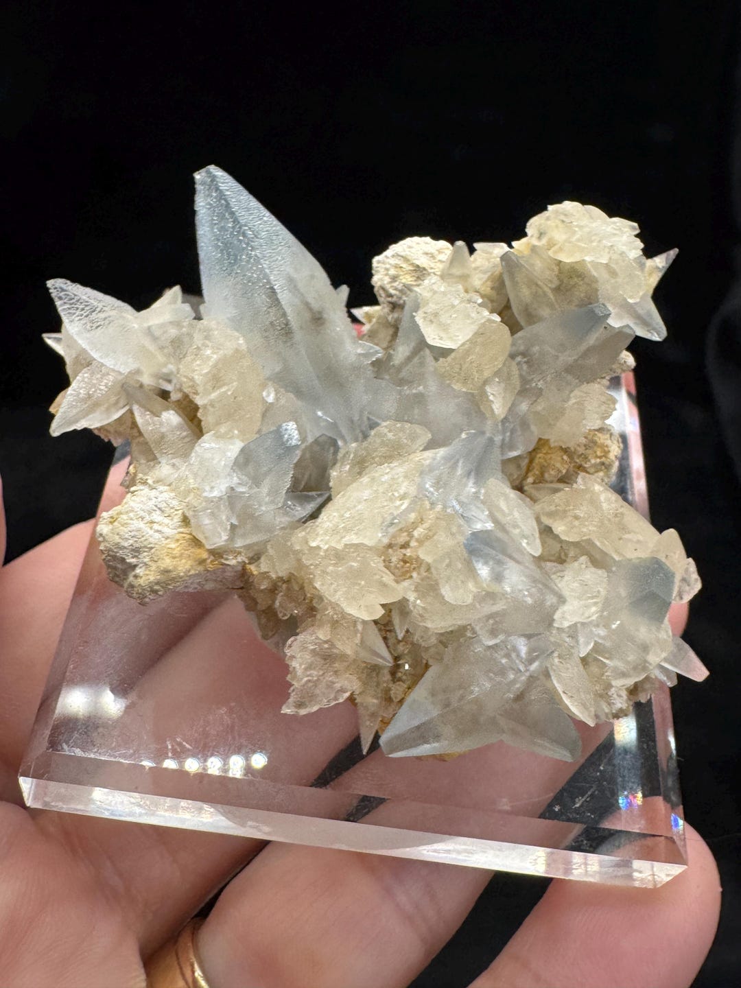Rare Celestite Crystal Cluster, Light Steel Blue, Austin Texas ...