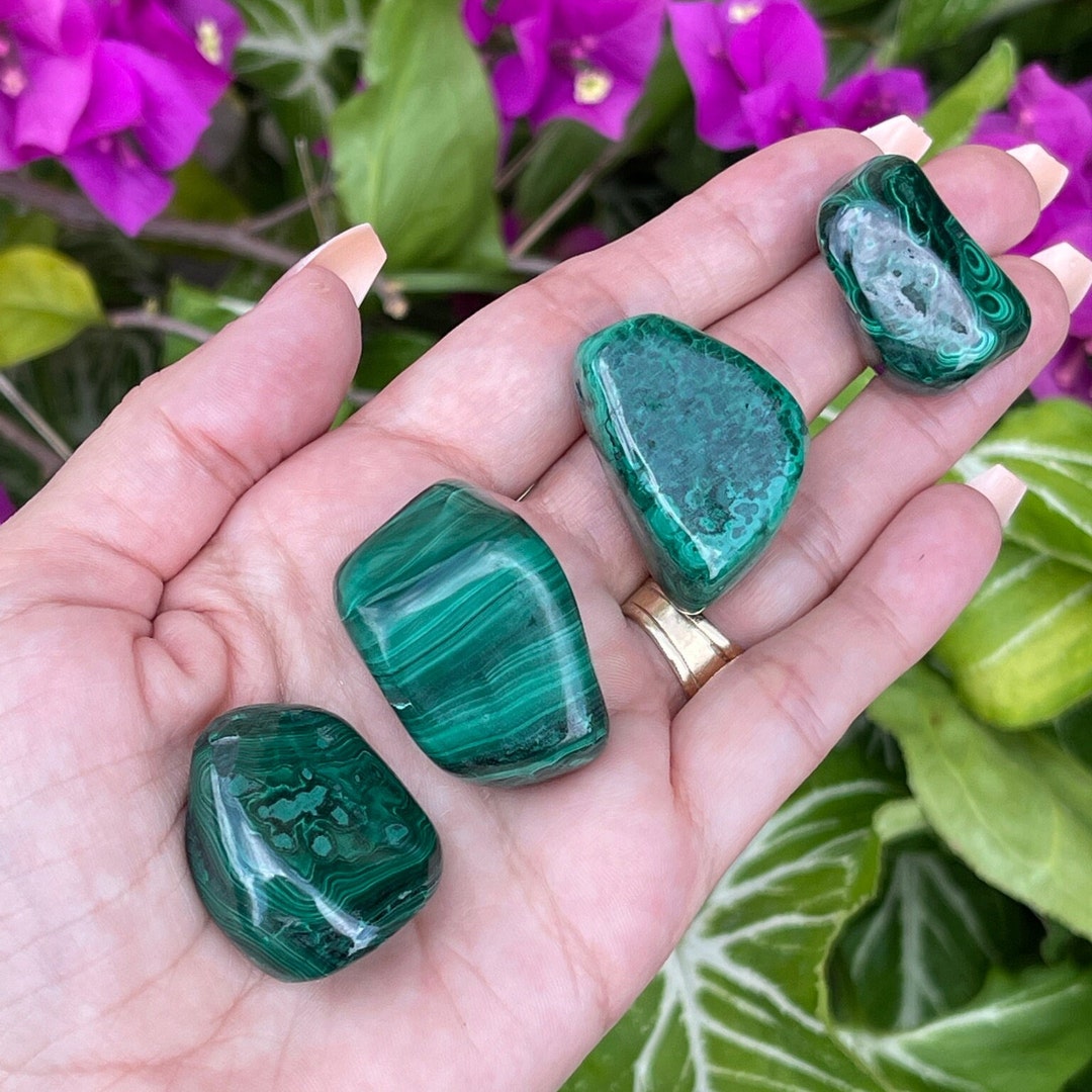 Malachite Tumbled Stone | Polished Stones | Malachite Crystal | Tumble ...