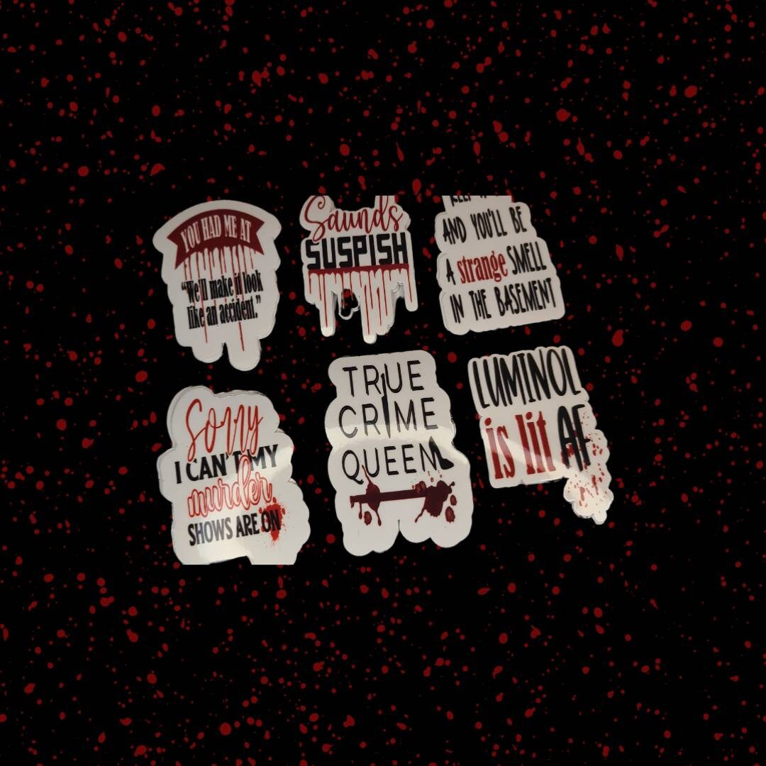 True Crime Sticker Pack Funny True Crime Stickers Stickers True Crime ...