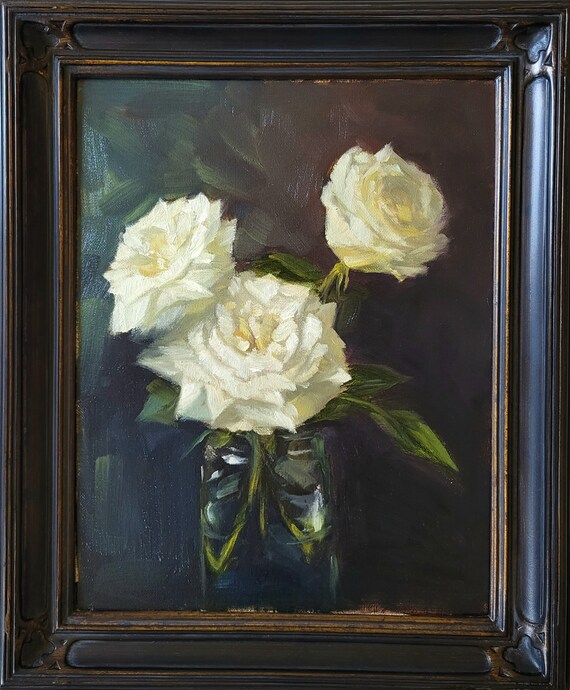 White Rose Painting