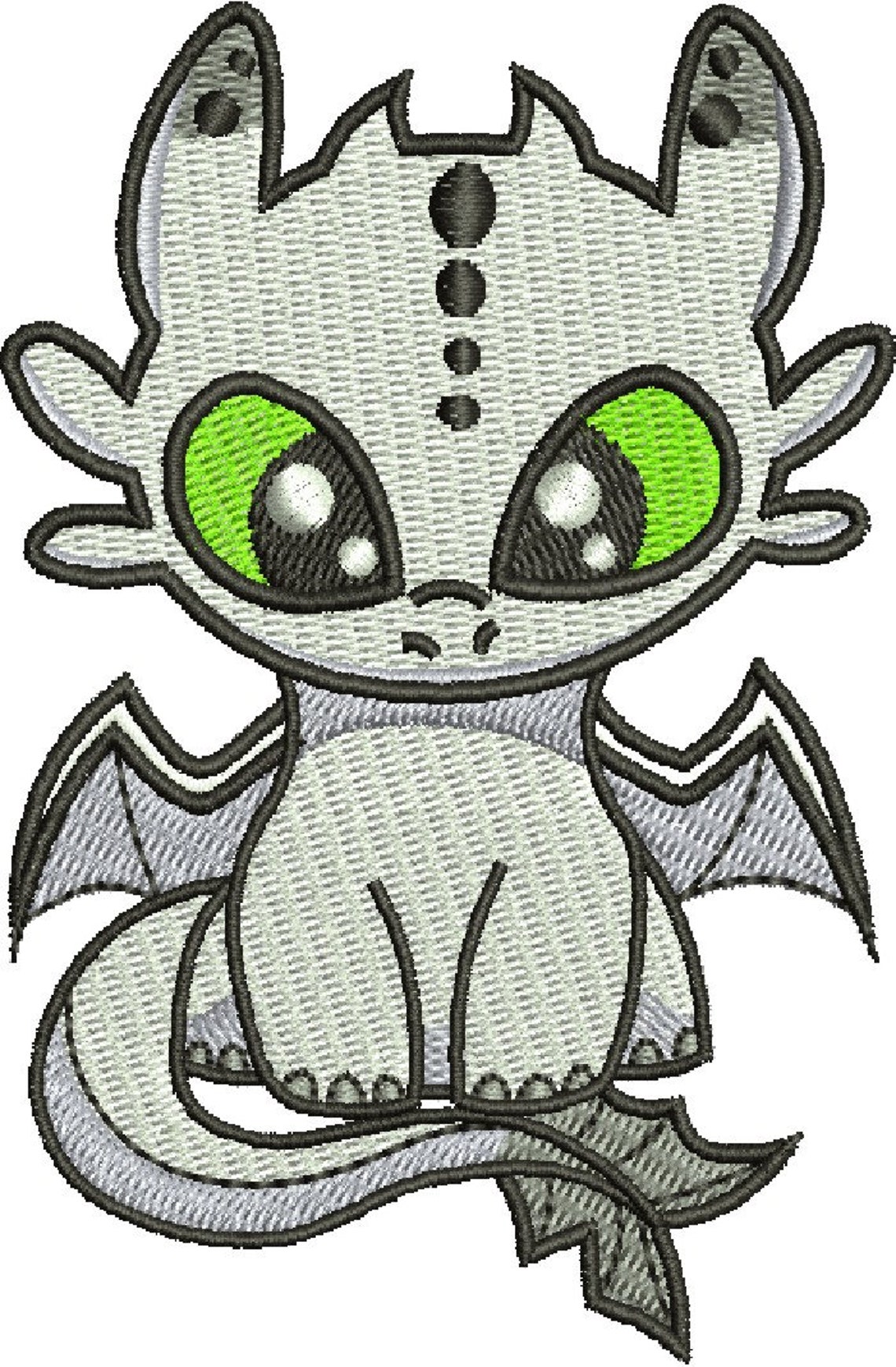 Machine Embroidery Design Toothless Kids Family - Etsy