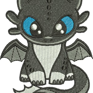 Machine Embroidery Design Toothless Kids, Family - Etsy