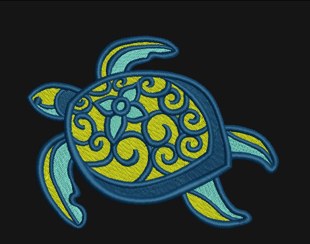 Machine Embroidery Design Turtles - Etsy