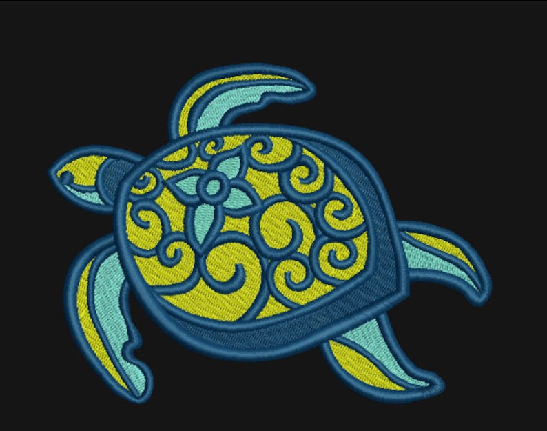 Machine Embroidery Design Turtles - Etsy