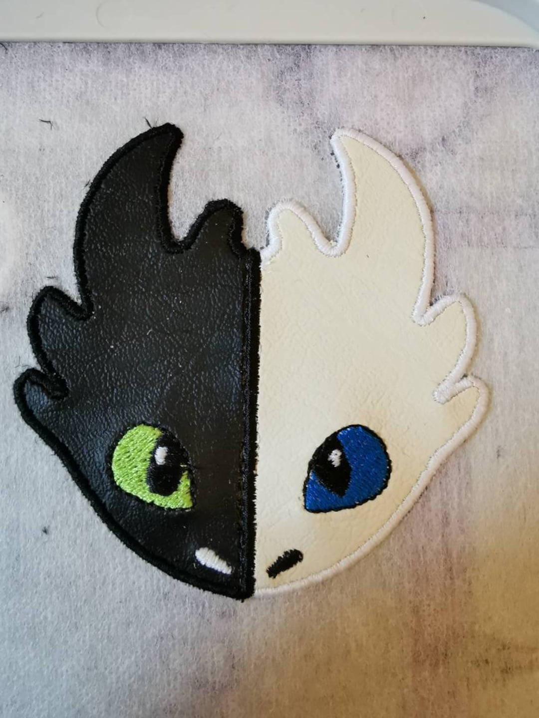 Machine Embroidery Design Toothless Face Night and Light Fury Applique ...