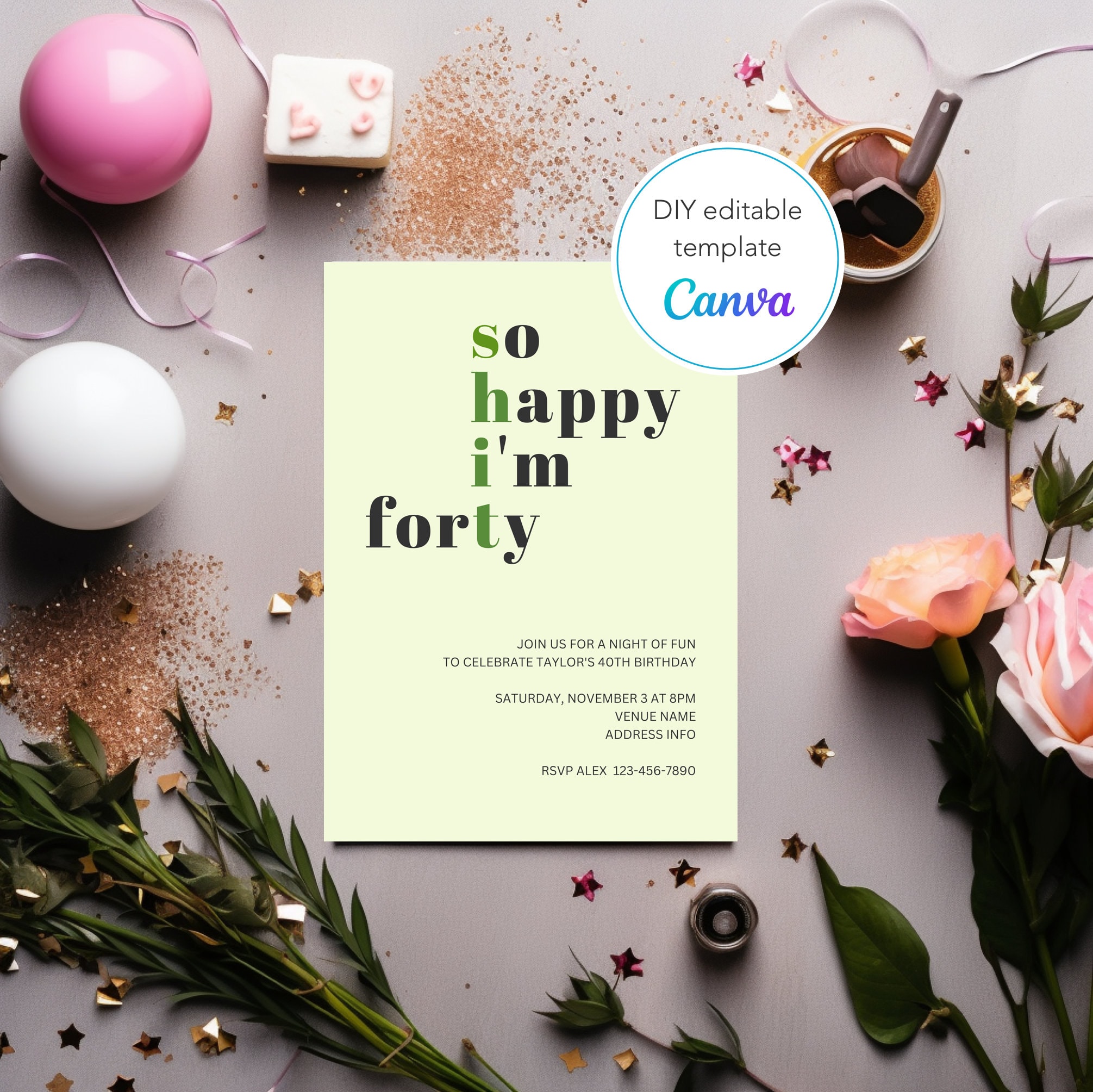 40th Birthday Party / 40th Invite Funny / 40th Invitation / Funny 40th ...