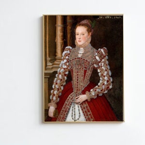 Elizabethan Lady Download Wall Art Print | Antique Painting ...