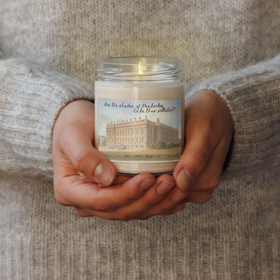 Shades of Pemberley Candle | Pride and Prejudice, Mr. Darcy, Elizabeth ...