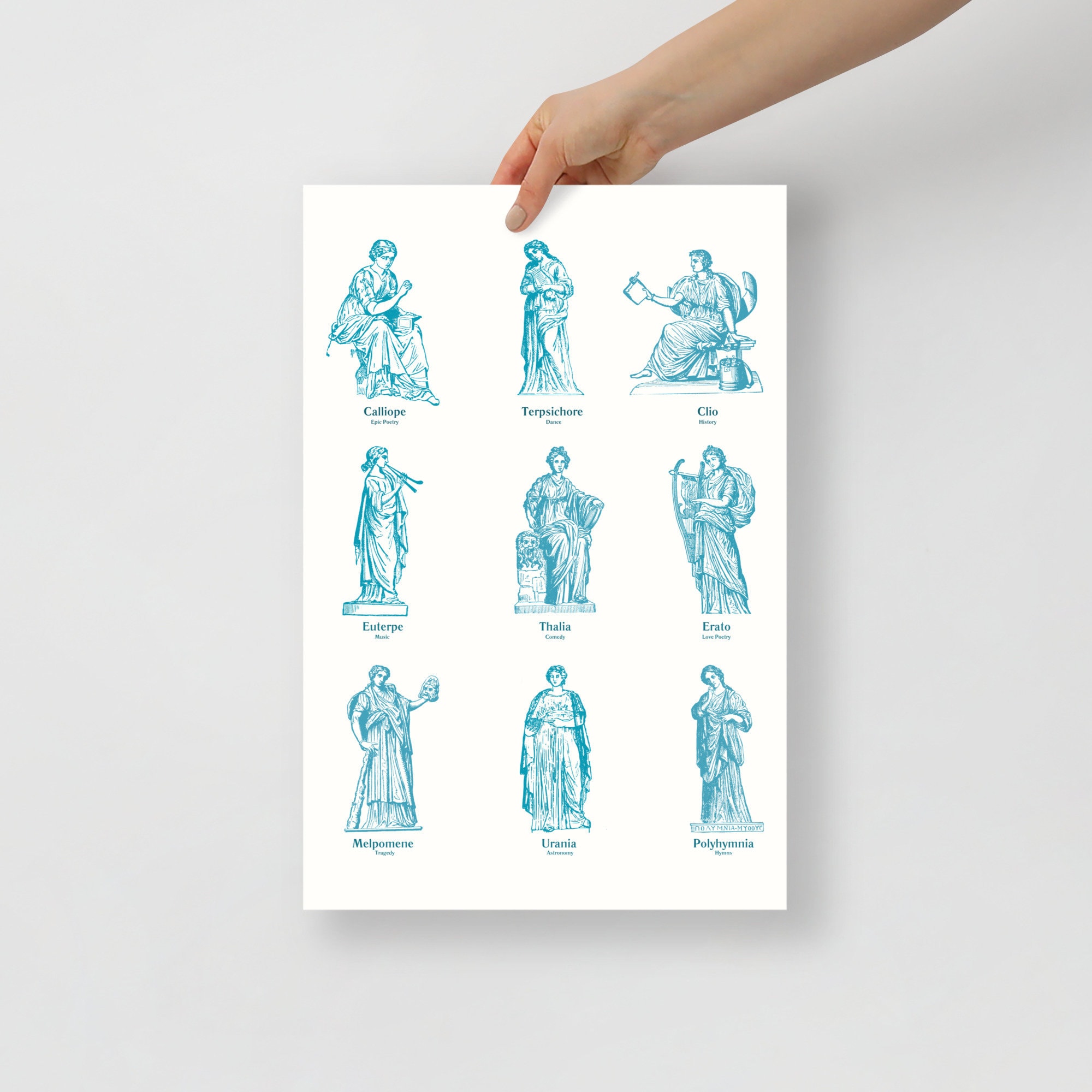 Nine Muses Wall Art | Greek Mythology, Coquette Room Decor, Altar ...