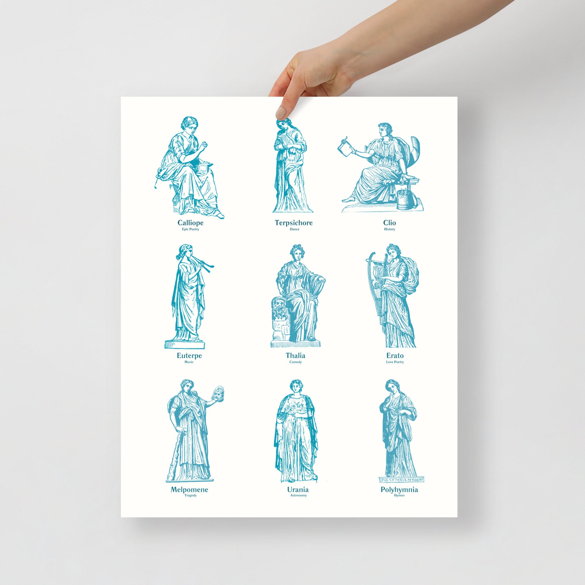 Nine Muses Wall Art | Greek Mythology, Coquette Room Decor, Altar ...