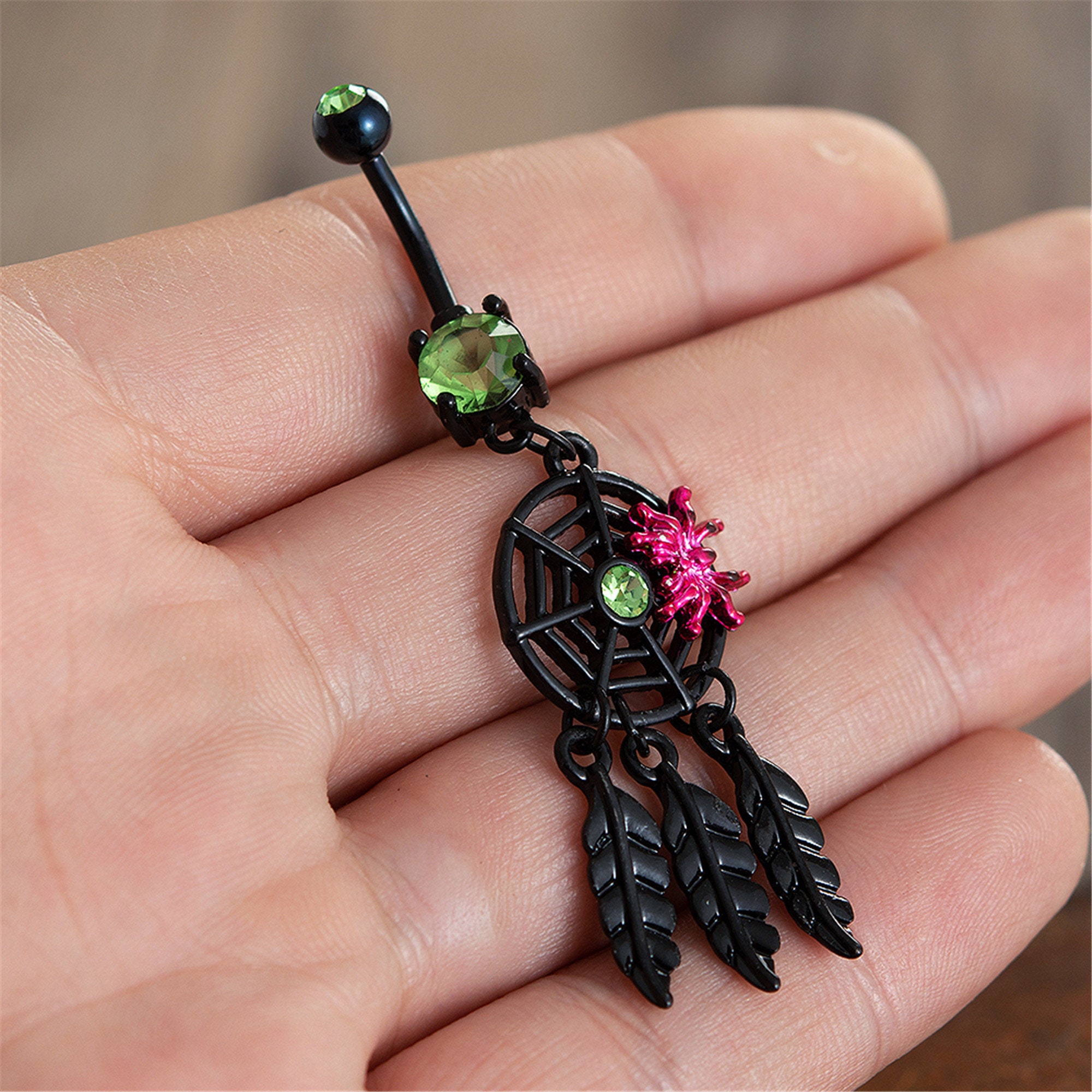 Dream Catcher Belly Button Piercing
