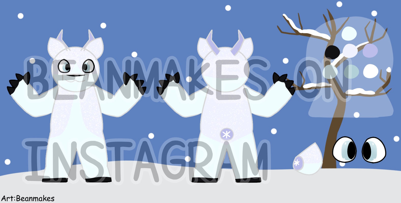 Ref Sheet Furry Adoptables: Snowball Deer - Etsy