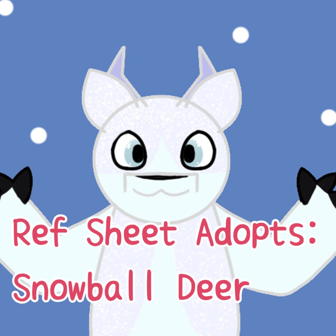 Ref Sheet Furry Adoptables: Snowball Deer - Etsy