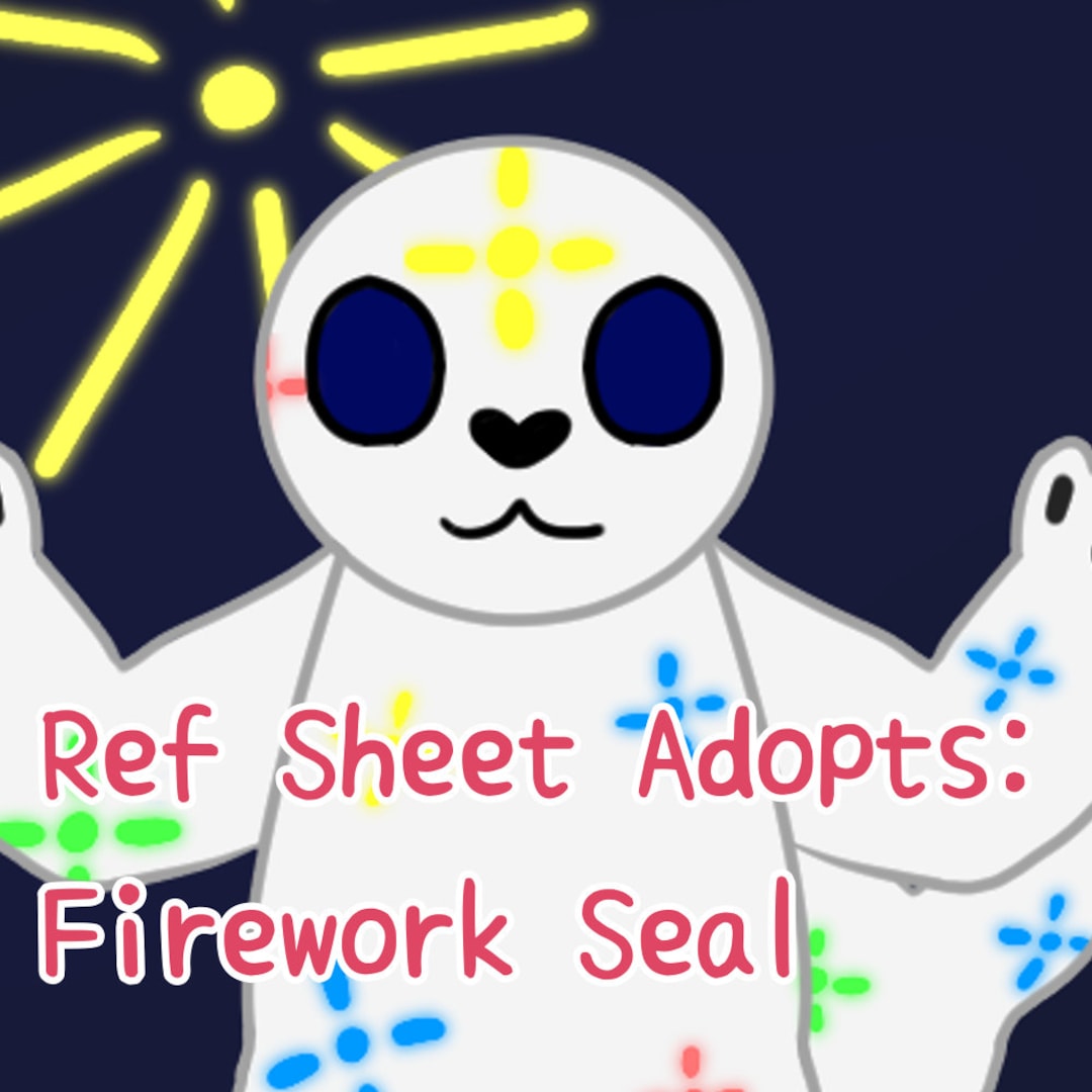 Ref Sheet Furry Adoptables: Firework Seal - Etsy