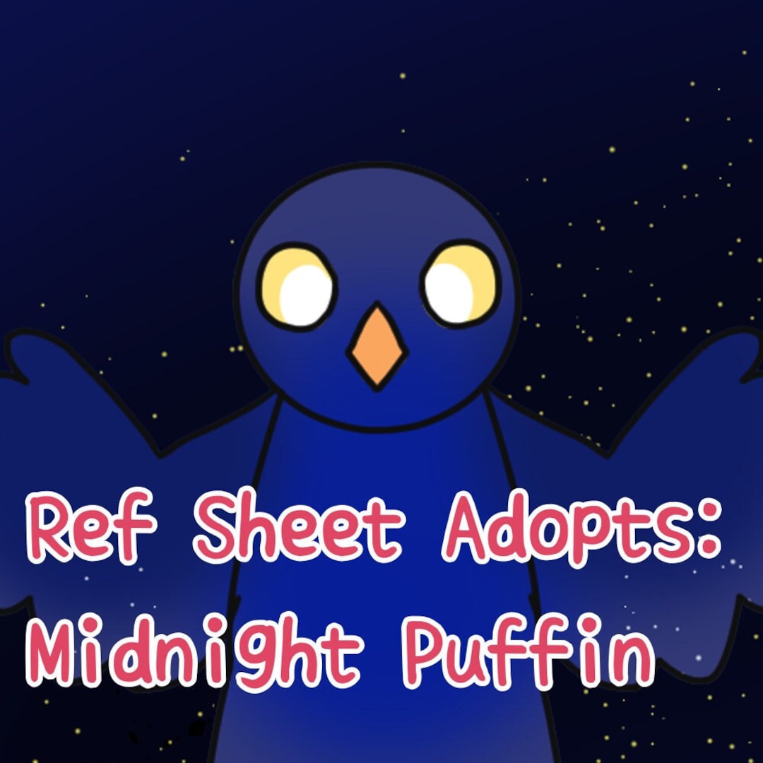 Ref Sheet Furry Adoptables: Midnight Puffin - Etsy