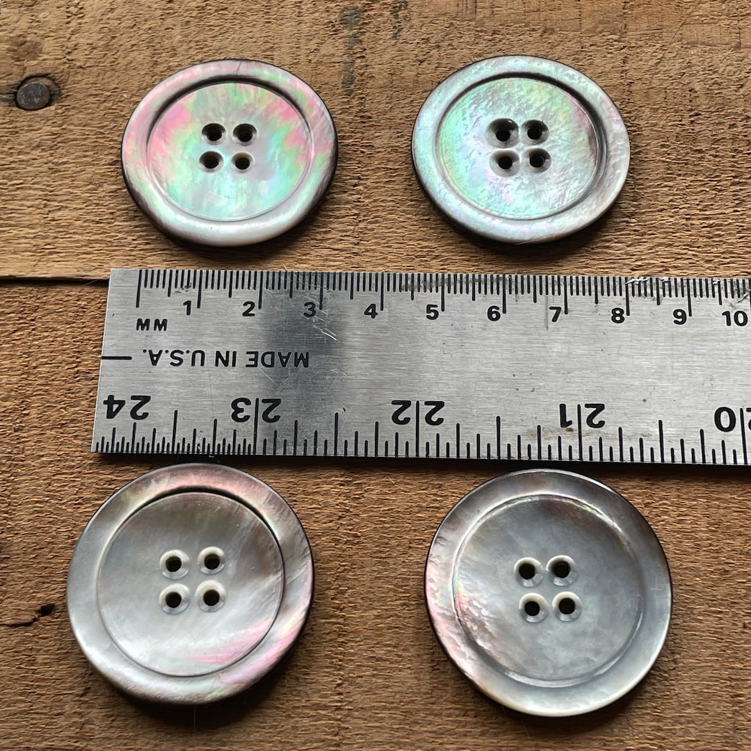 4 Large Iridescent MOP Buttons - Etsy