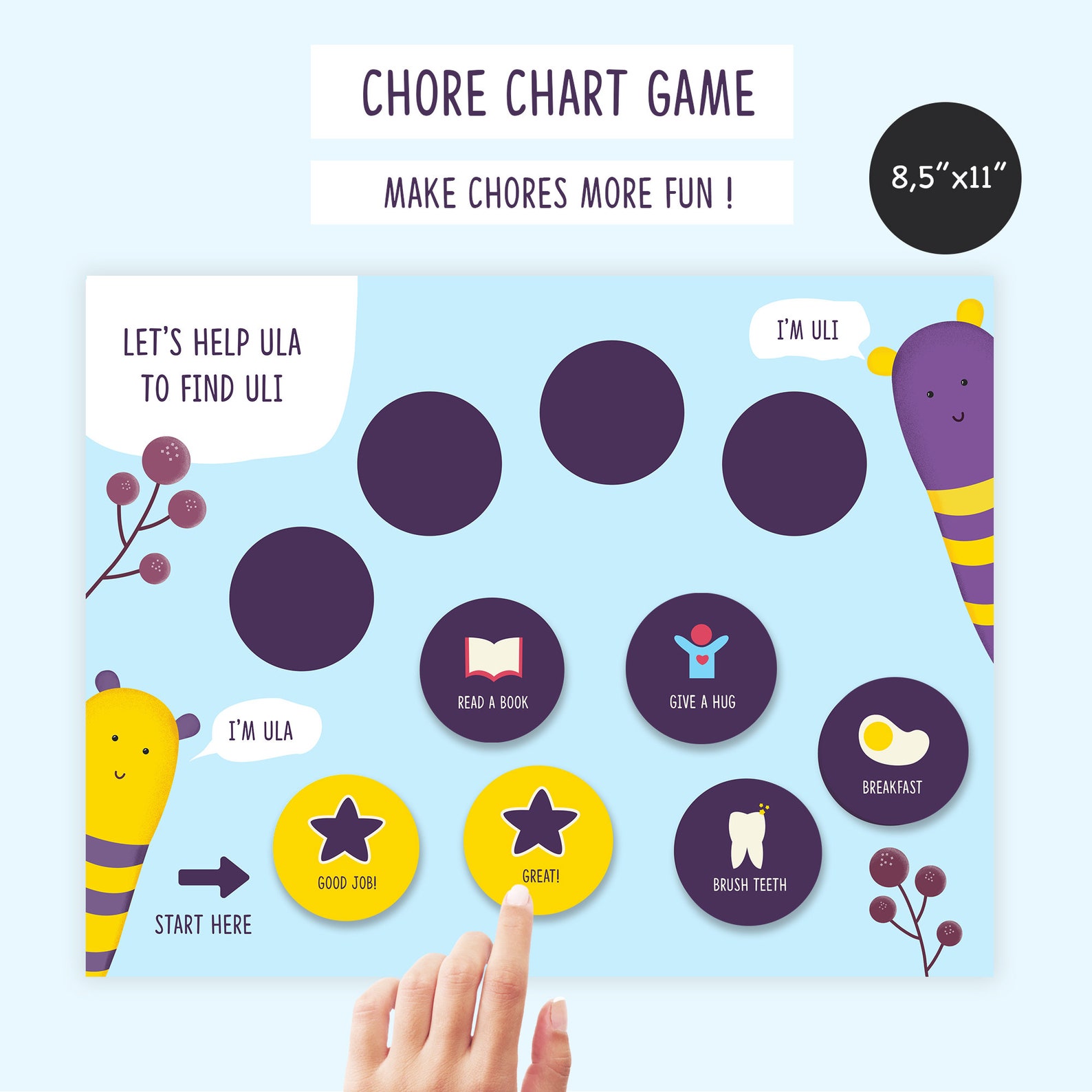 Printable Chore Chart Game for Kids - Etsy