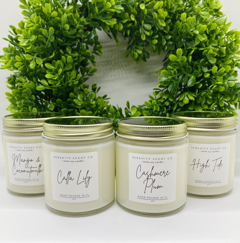 100 Soy Wax Spring Candles Sampler Package Four 4oz Soy Candles 100-soy-wax-spring-candles-sampler-package-four-4oz-soy-candles