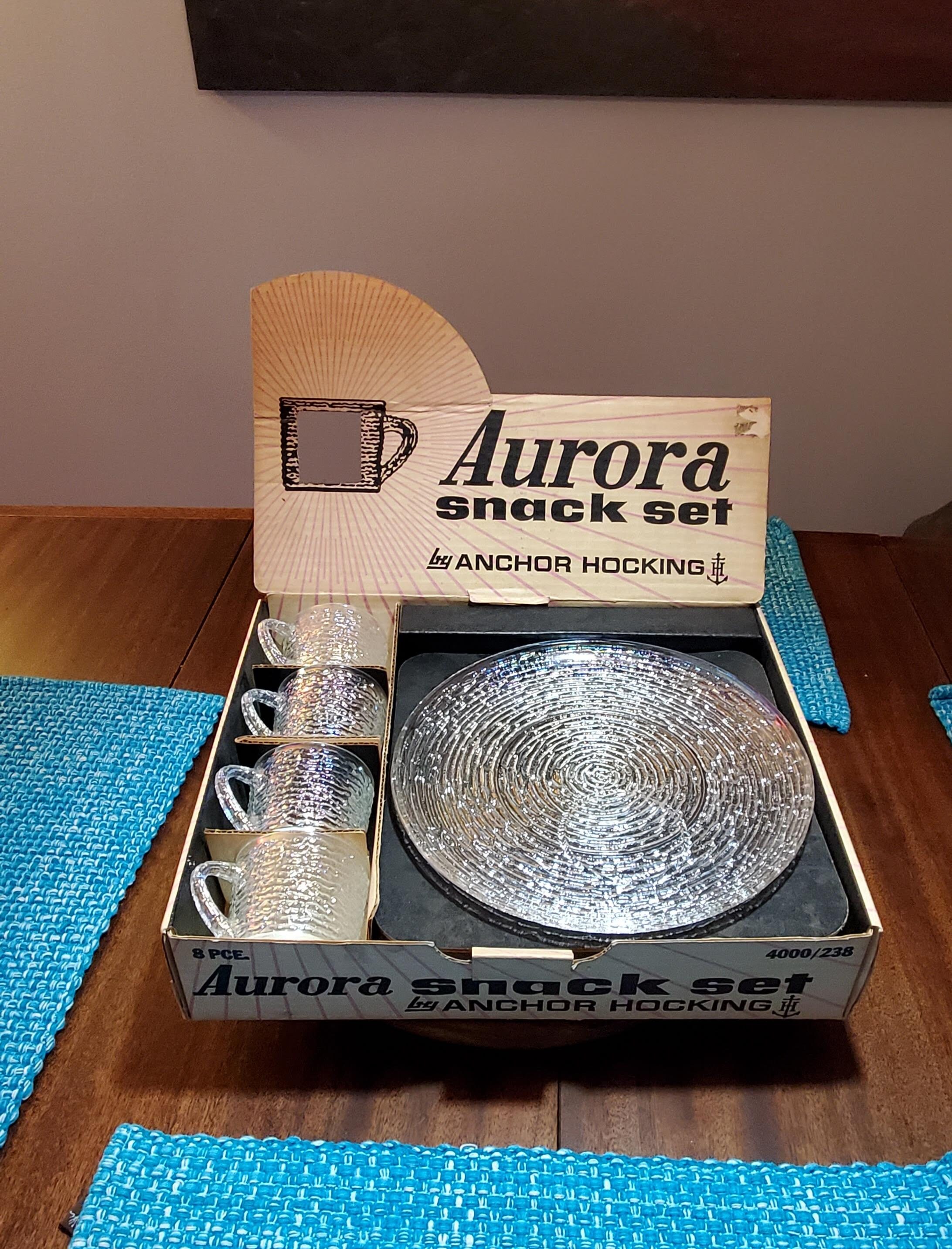 Anchor Hocking Soreno Aurora Snack Sets / New Old Stock / | Etsy