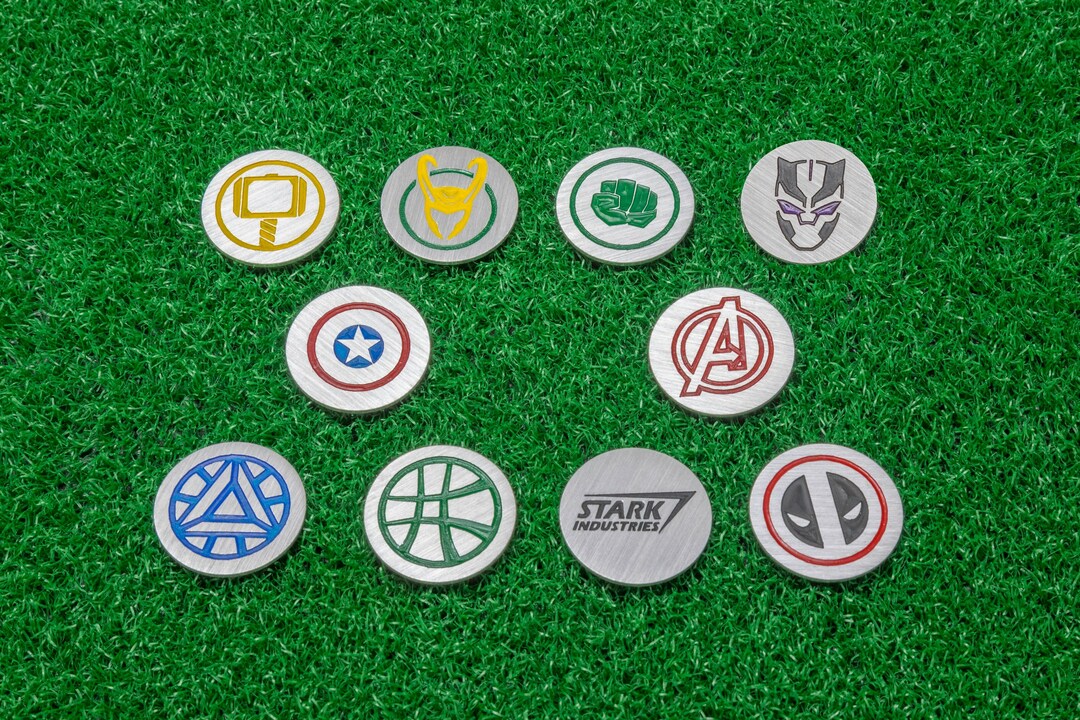 Marvel Heroes Golf Ball Marker - Etsy
