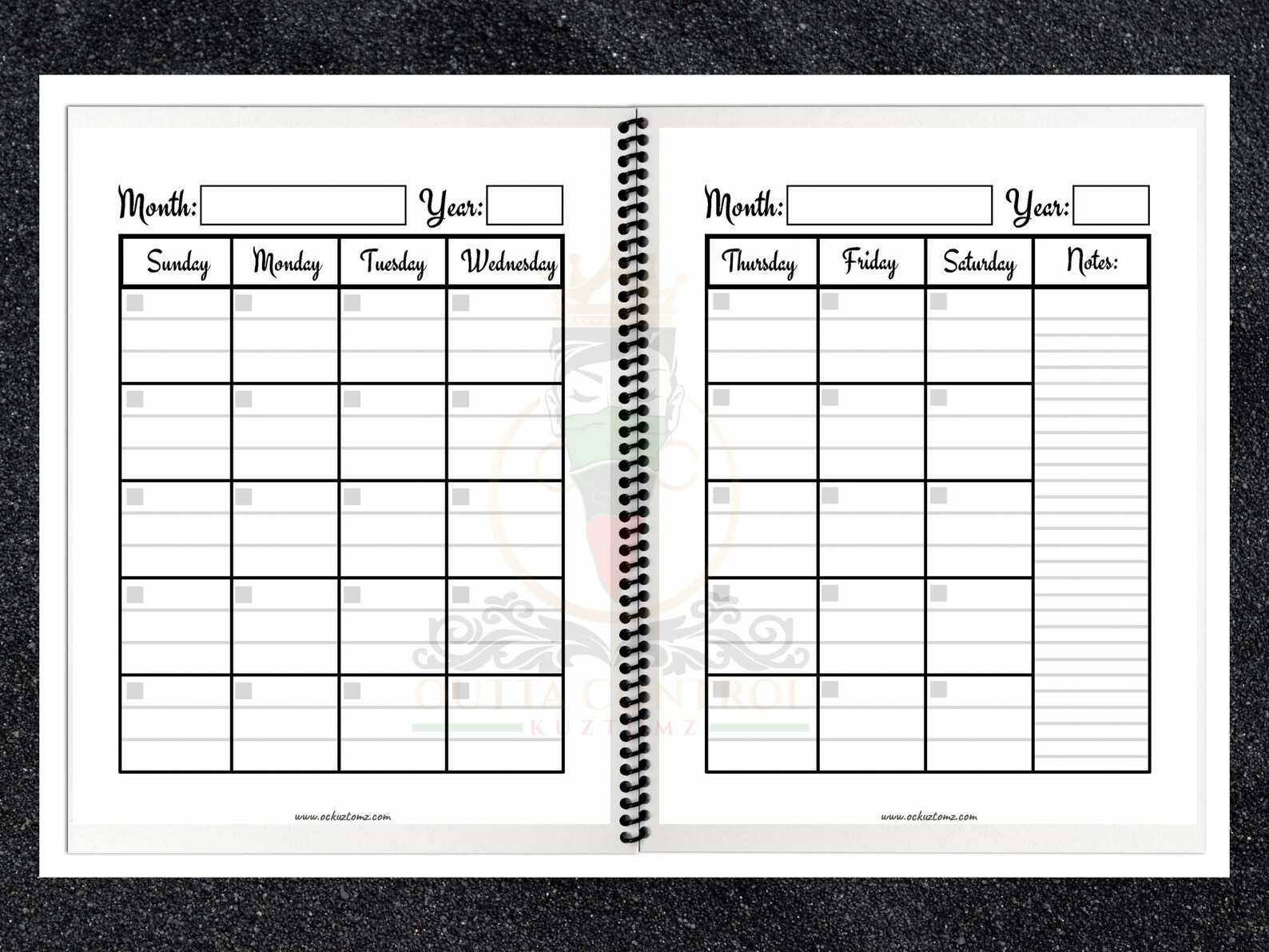 Blank Calendar Printable Download | 8.5 X 11 Vertical Calendar | Blank ...