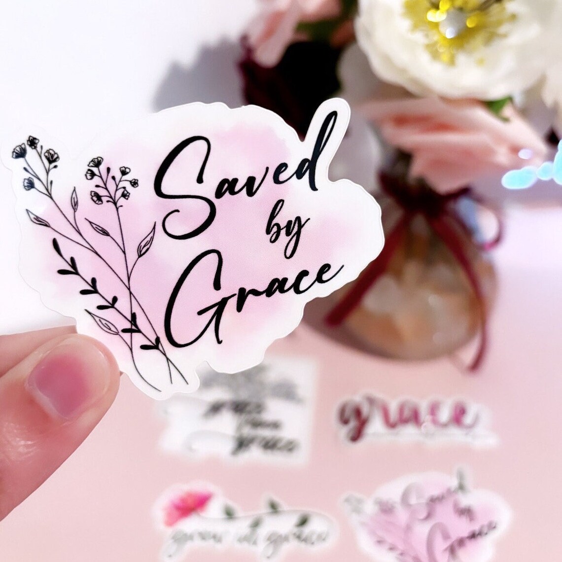 Grace Collection Stickers - Christian Bible Stickers, Faith-based Vinyl ...