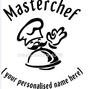 Creativedesigns306 Svg. Personalized Masterchef Logo. Chef Boy Logo ...