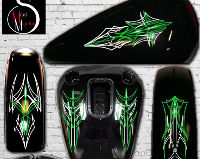 Motorcycle Pinstripe Decal Set Universal for Honda, Harley, Victory ...