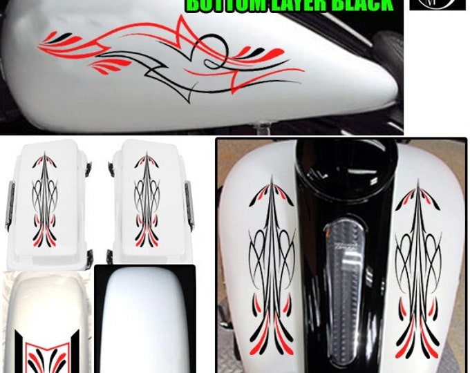 Motorcycle Decal Vinyl Graphics Set Retro Bobber Style, Universal for ...