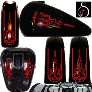 Motorcycle Trike Pinstripe Graphics Decal Set Quad, ATV, ATC, Golf Cart ...