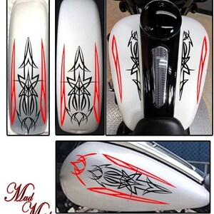 Motorcycle Pinstripe Decal Set Universal Set For, Harley, Honda, Yamaha ...