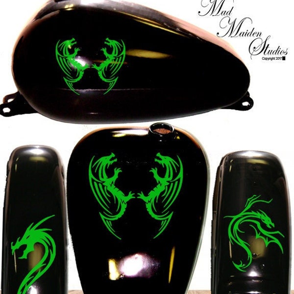 Motorcycle Dragon Decals and Stickers - Etsy UK