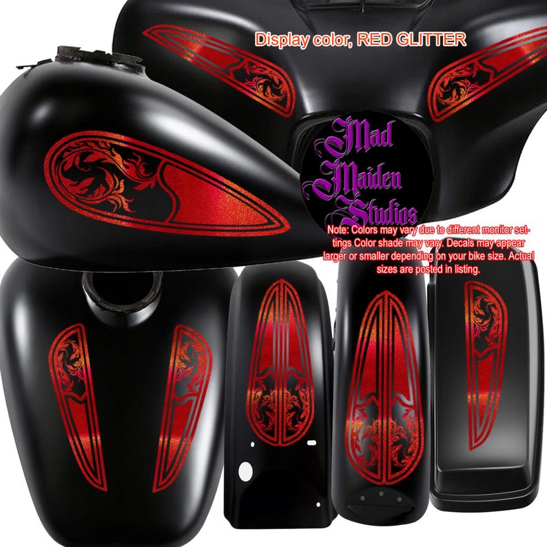 Motorcycle Decal Set: Universal Vinyl Graphics, Pinstripe Kit - Made in ...