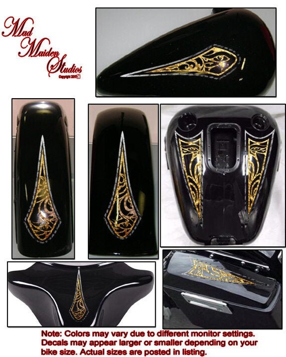 Motorcycle Pinstripe Decal Graphics Set | Etsy