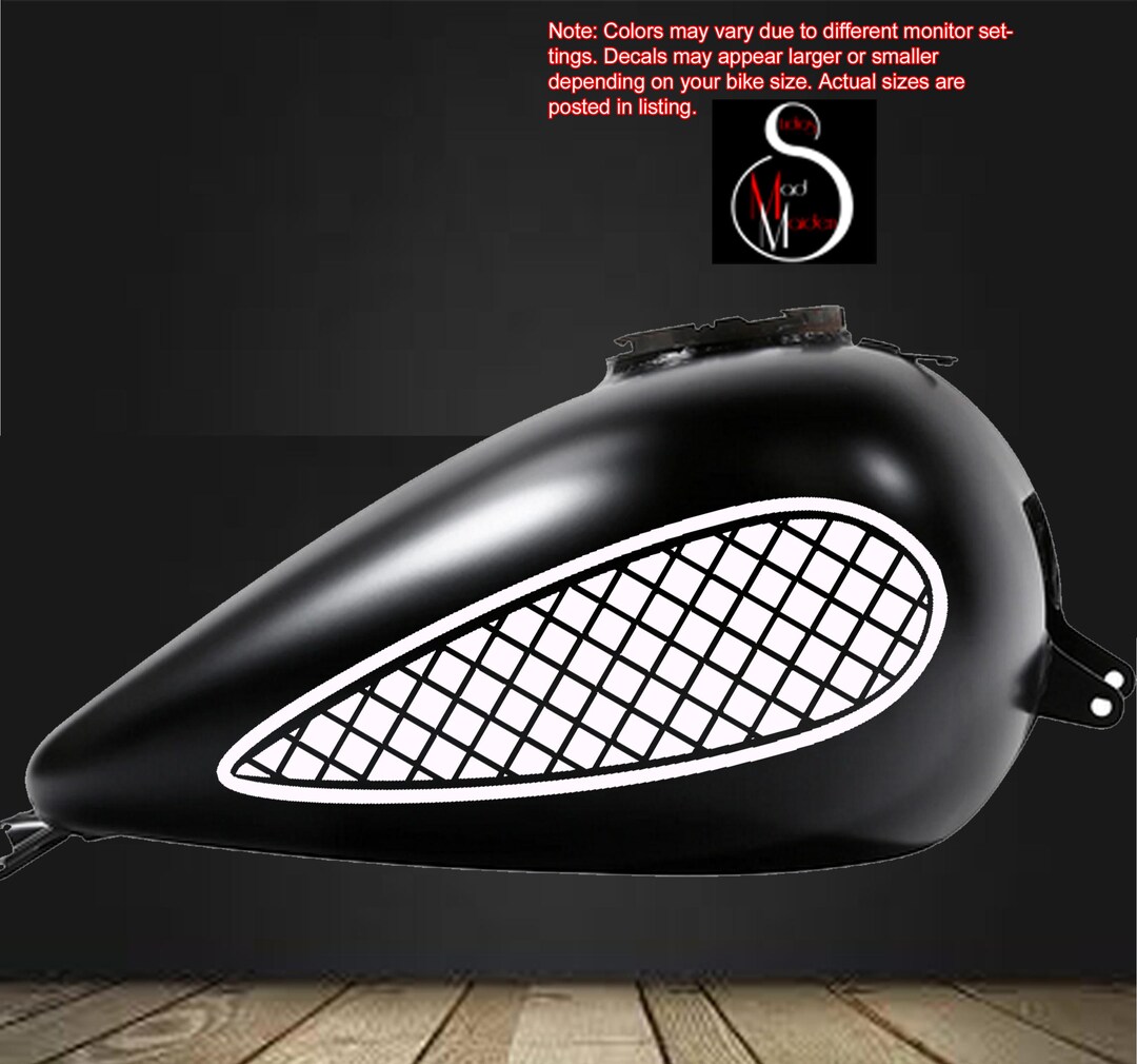 Motorcycle Gas Tank Decal Set. Vinyl Graphics Set, Harley, Honda ...