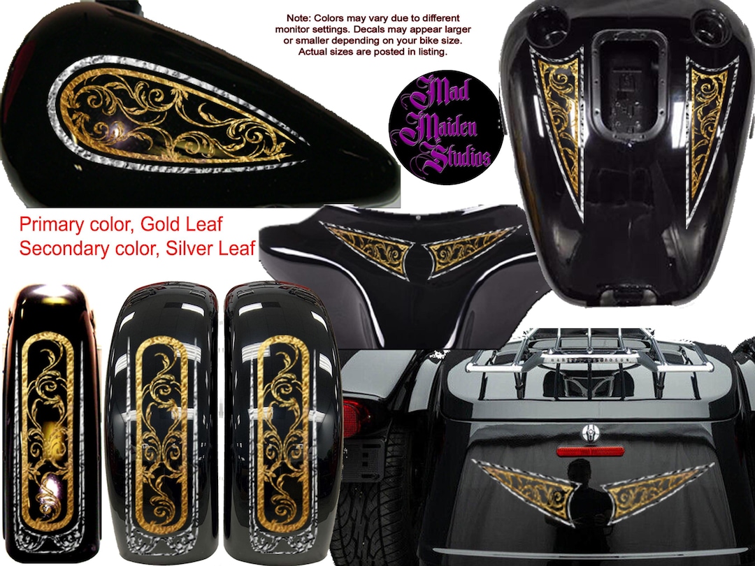 Motorcycle Trike Pinstripe Decal Set: Harley, Goldwing, ATV. Pick Your ...