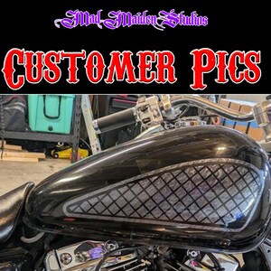 Motorcycle Gas Tank Decal Set Vinyl Graphics Set Harley, Honda, Yamaha ...